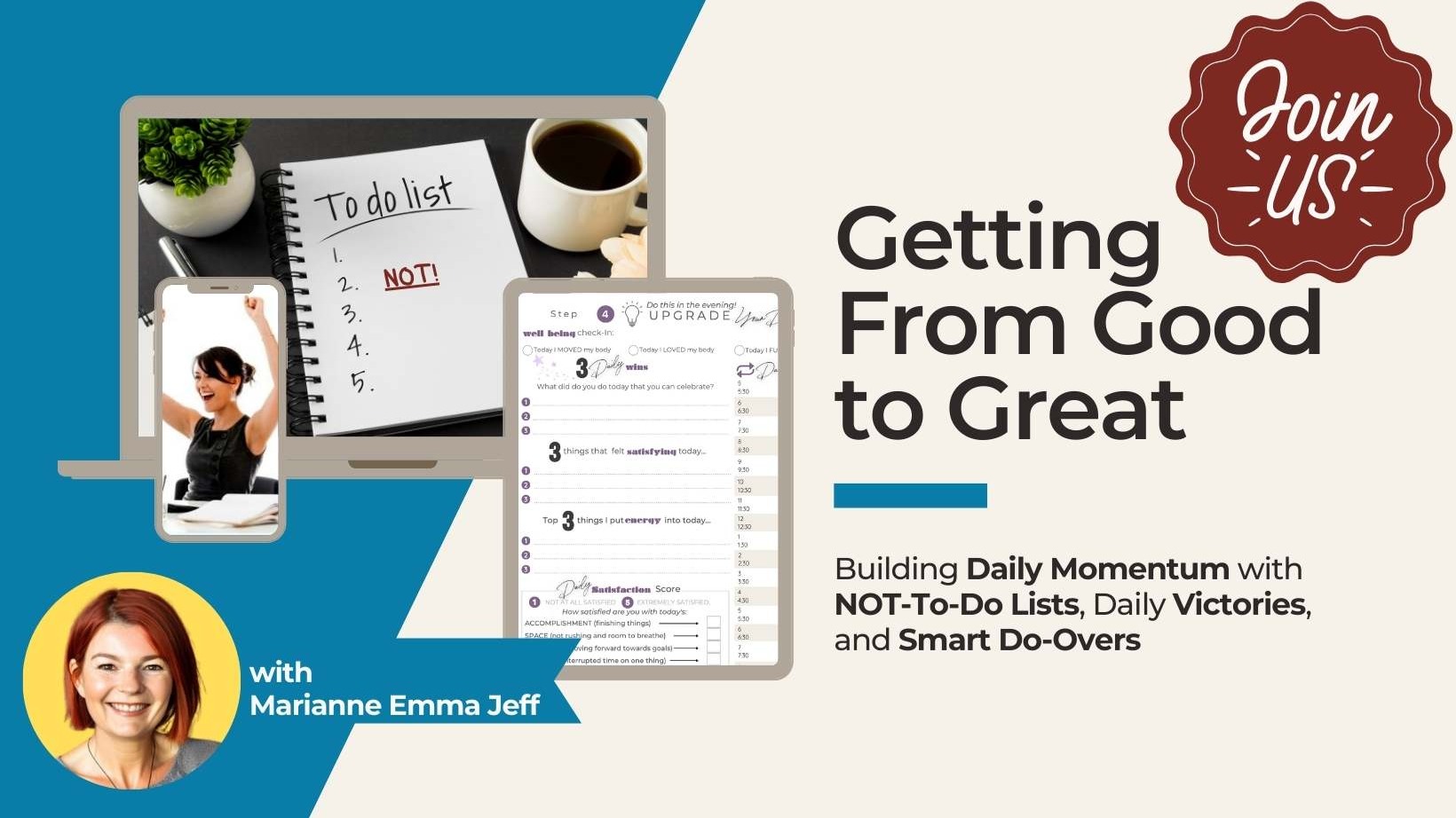 Getting From Good To Great | Upgrade Your Day Printable