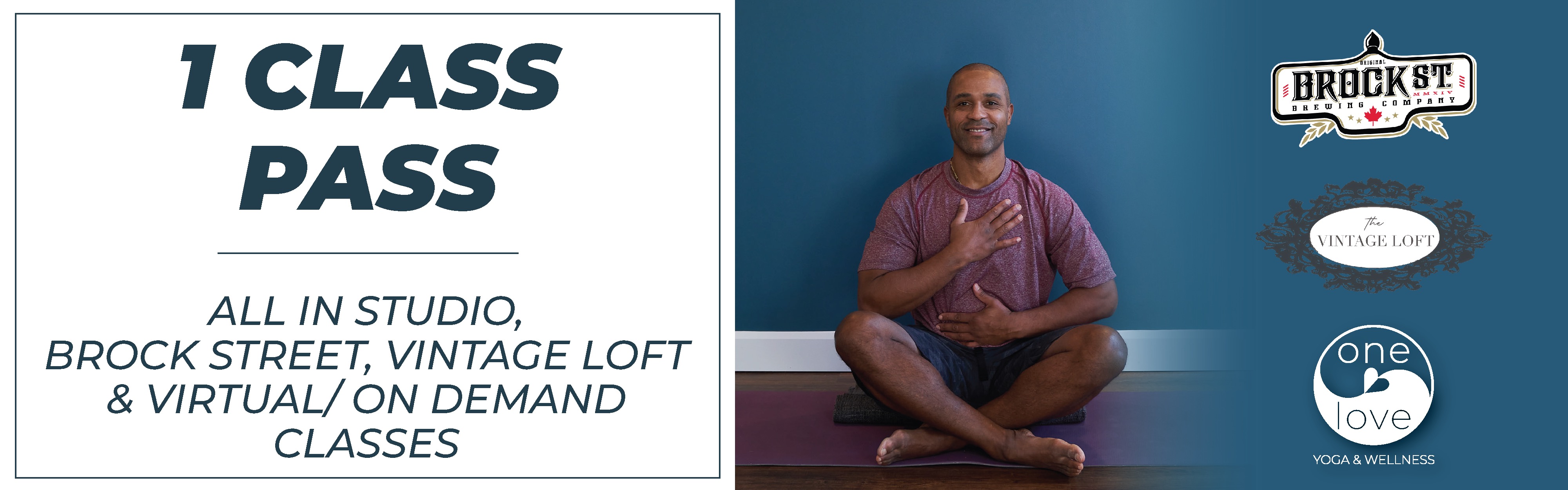1 CLASS PASS ~ valid for all IN PERSON & VIRTUAL/ON DEMAND Classes ...